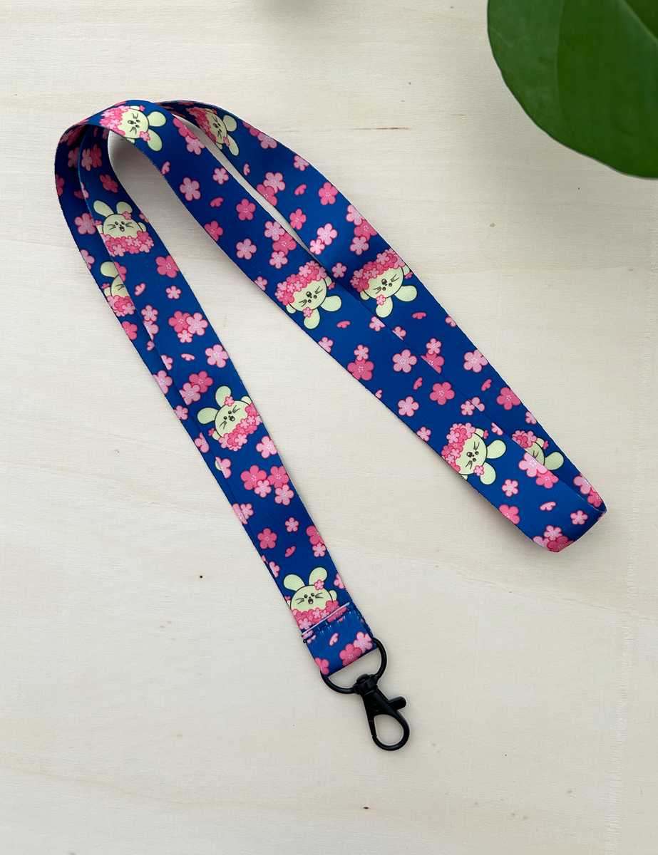 Cherry Blossom Babee Lanyard by Fat Rabbit Farm