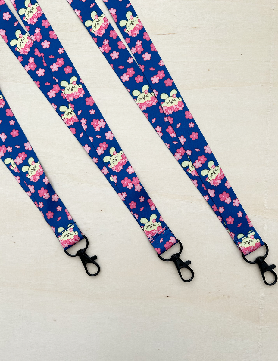 Cherry Blossom Babee Lanyard by Fat Rabbit Farm