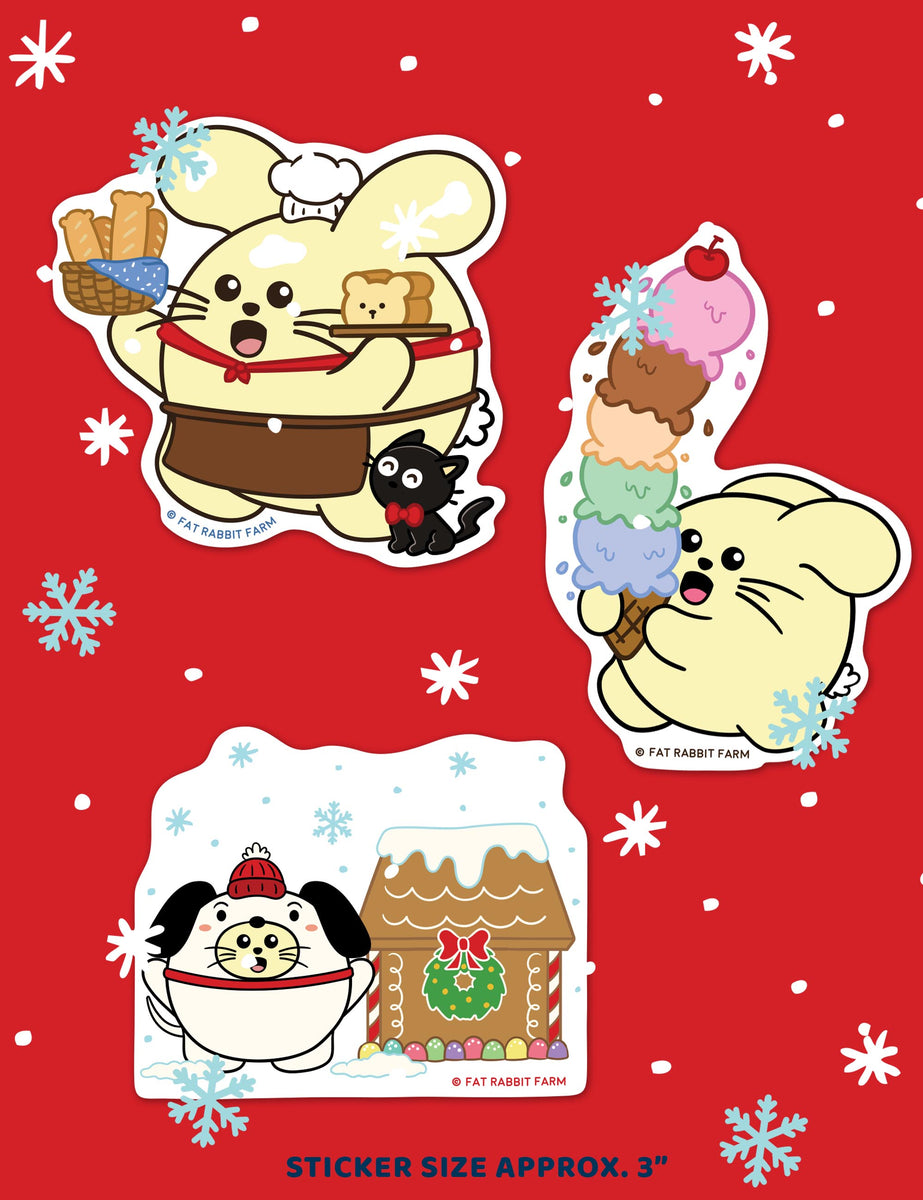 Winter Vinyl Sticker Pack – Fat Rabbit Farm