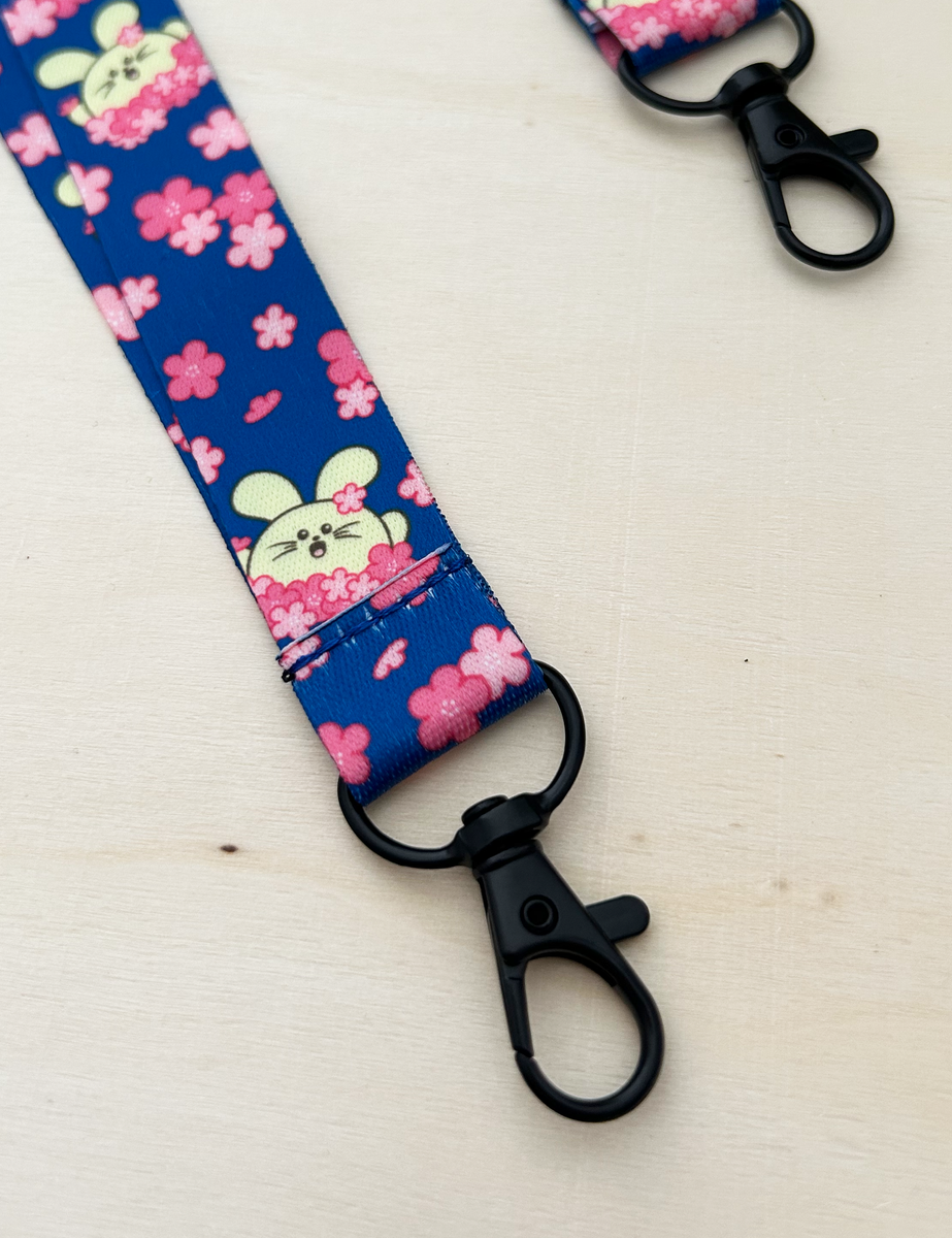 Cherry Blossom Babee Lanyard by Fat Rabbit Farm