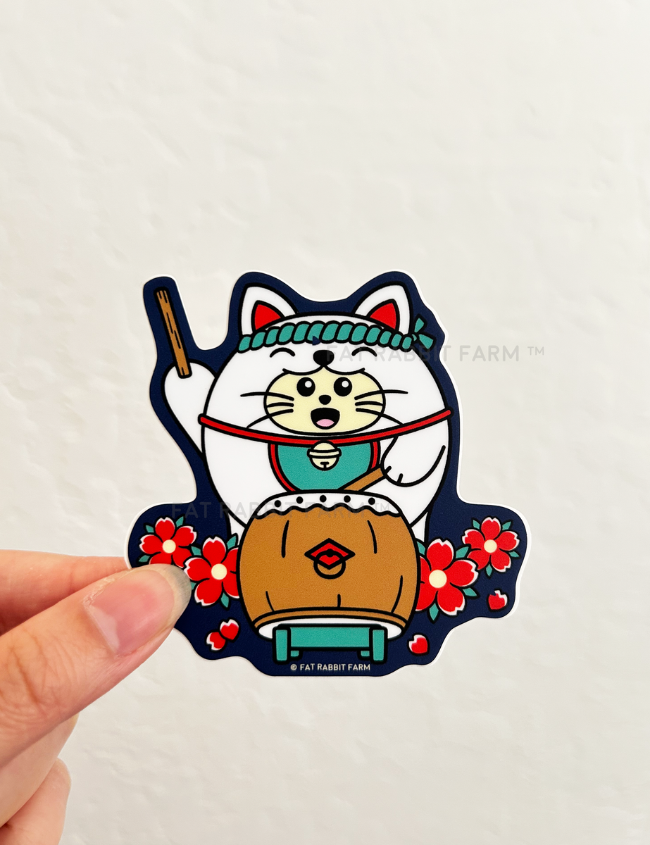 Lucky Taiko Vinyl Sticker – Fat Rabbit Farm