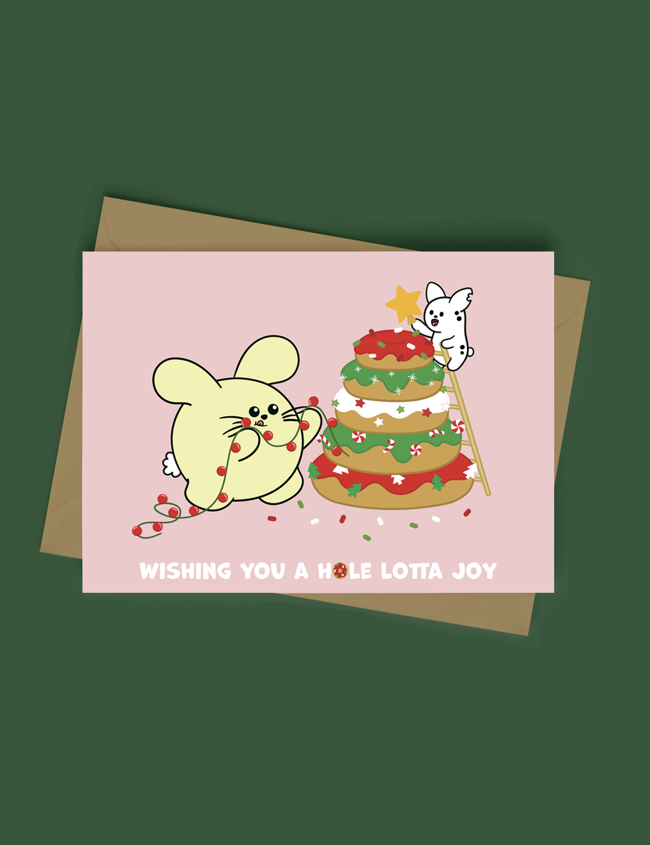 A Hole Lot of Joy Greeting Card – Fat Rabbit Farm