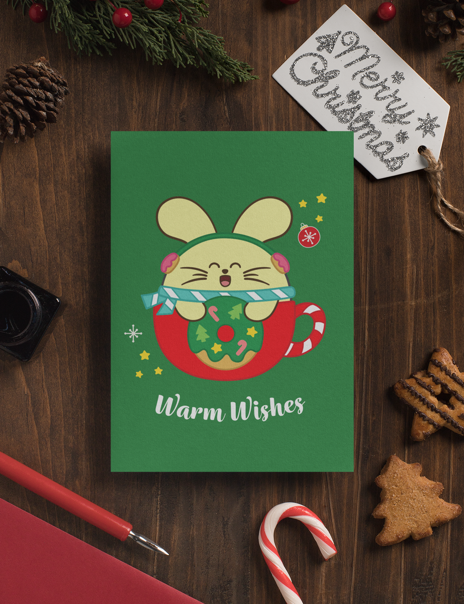 Warm Wishes Greeting Card – Fat Rabbit Farm