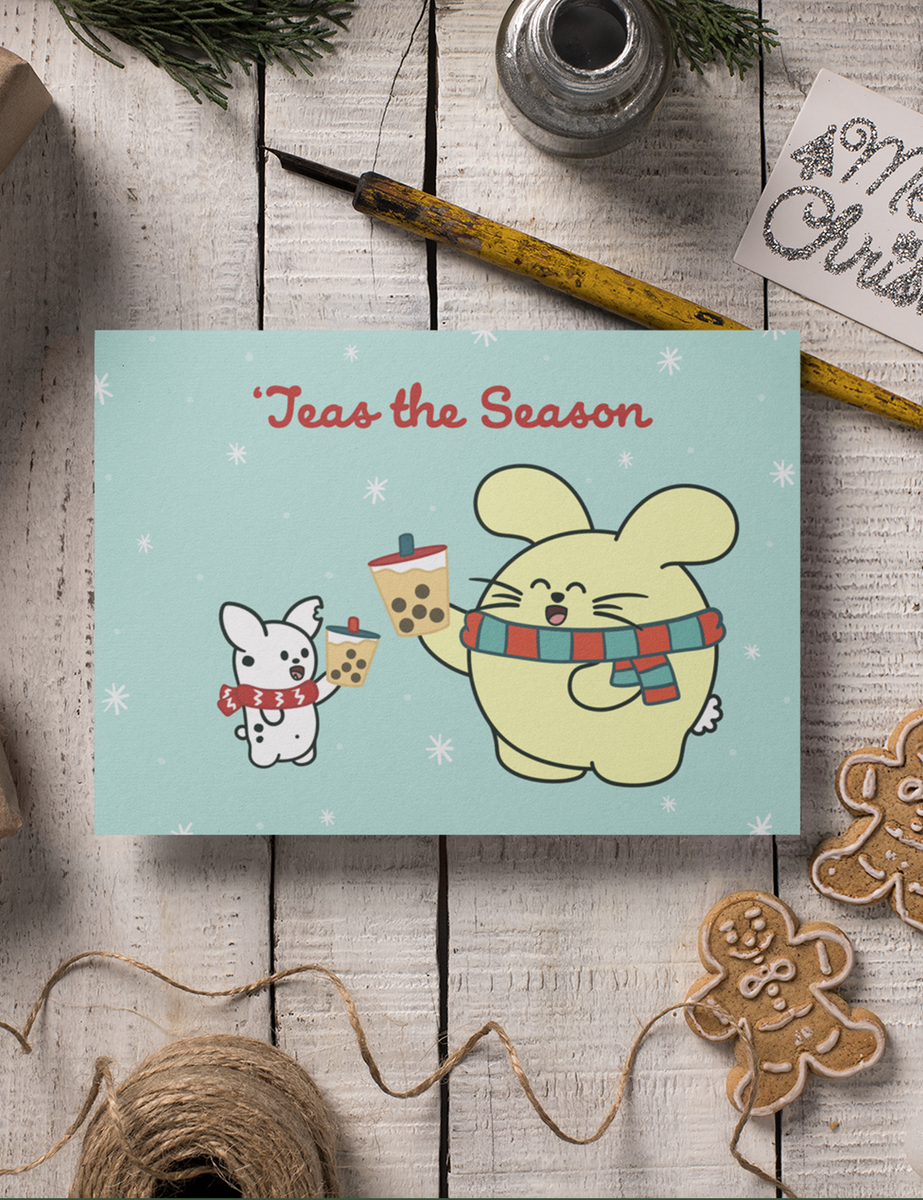 'Teas the Season Greeting Card – Fat Rabbit Farm