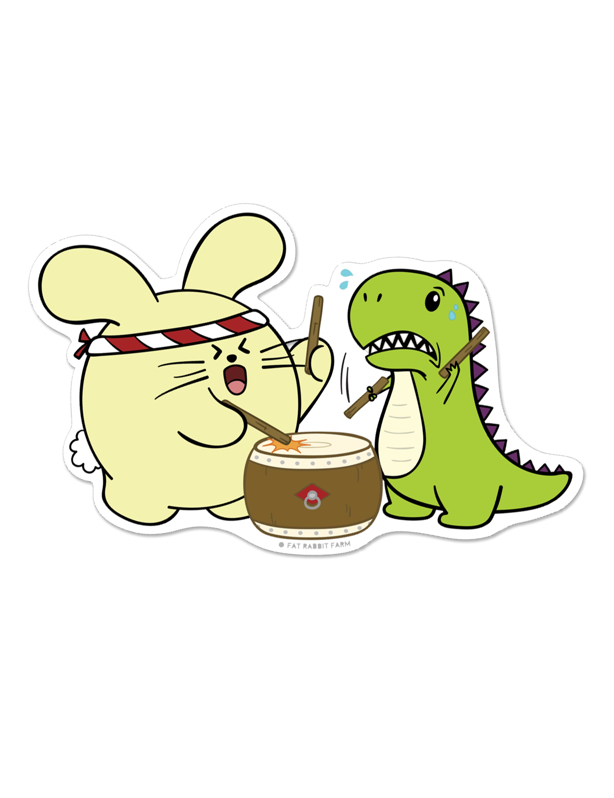 Taiko Time Vinyl Sticker – Fat Rabbit Farm