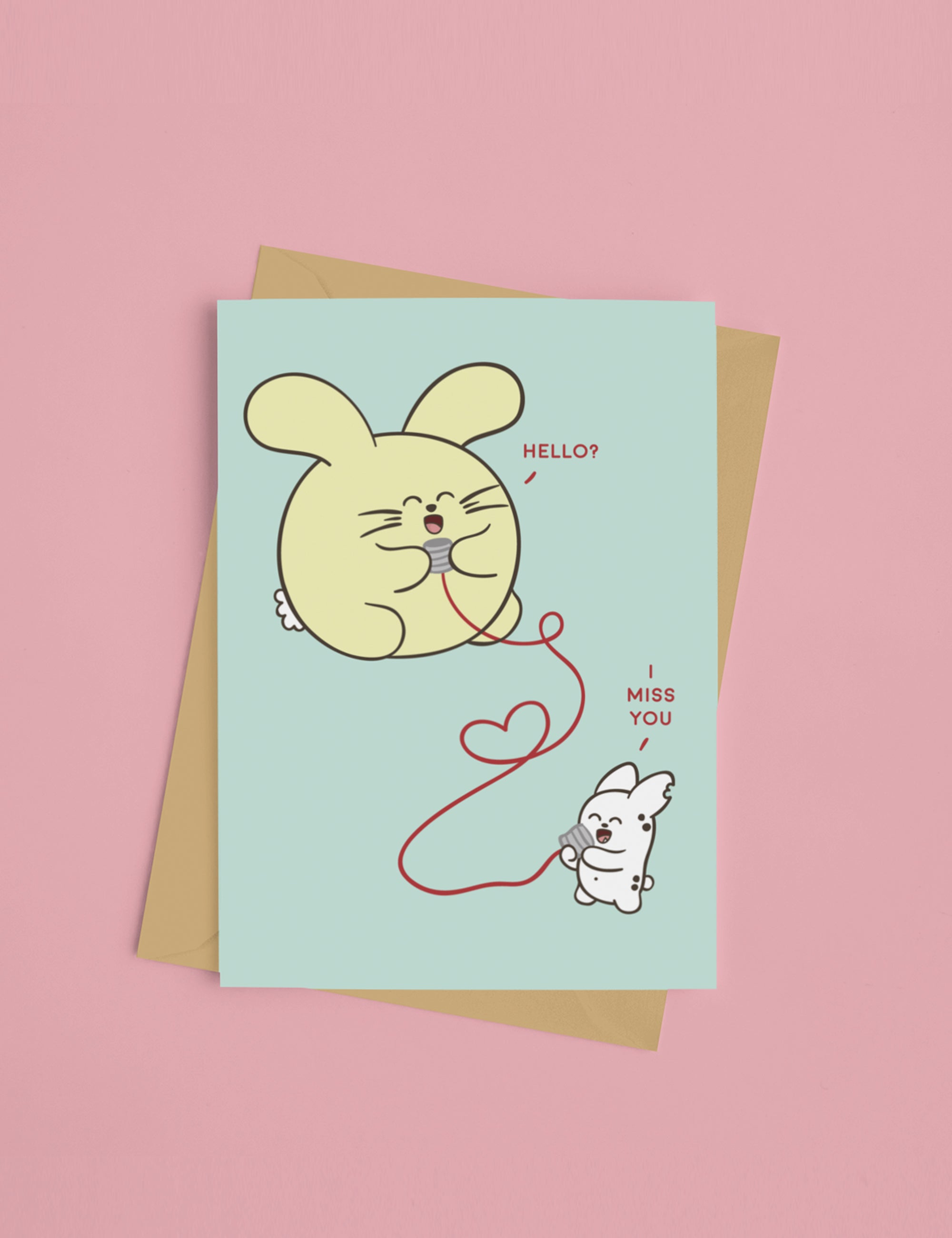 Hello. I Miss You Greeting Card – Fat Rabbit Farm