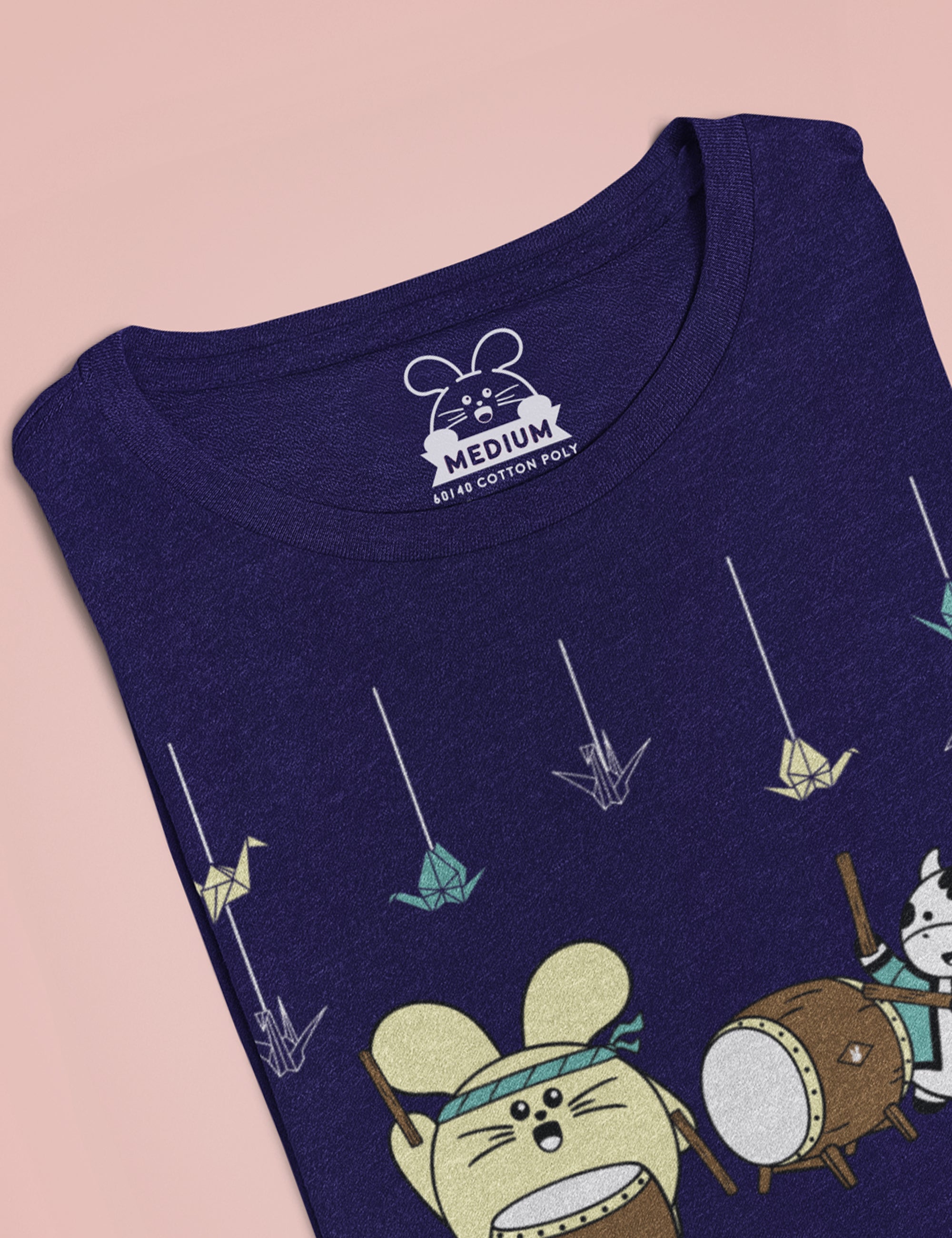 Taiko with 1000 Cranes Women’s T-shirt – Fat Rabbit Farm